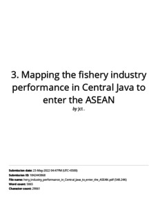 Mapping the fishery industry performance in Central Java to enter the ASEAN market - Repository ...